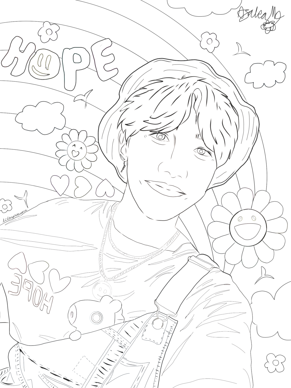 Hobi colouring-page