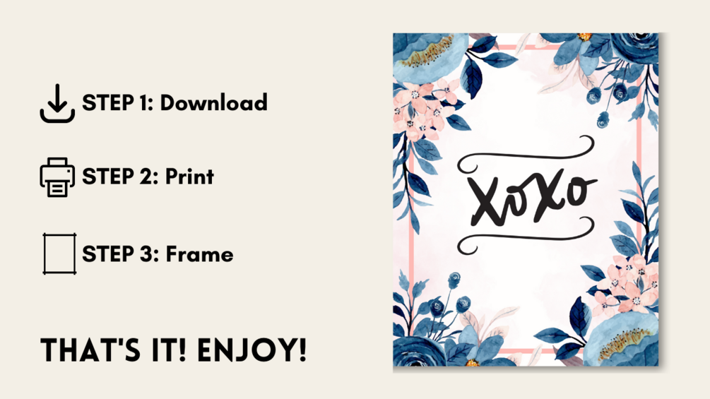 XOXO Printable Wall Art