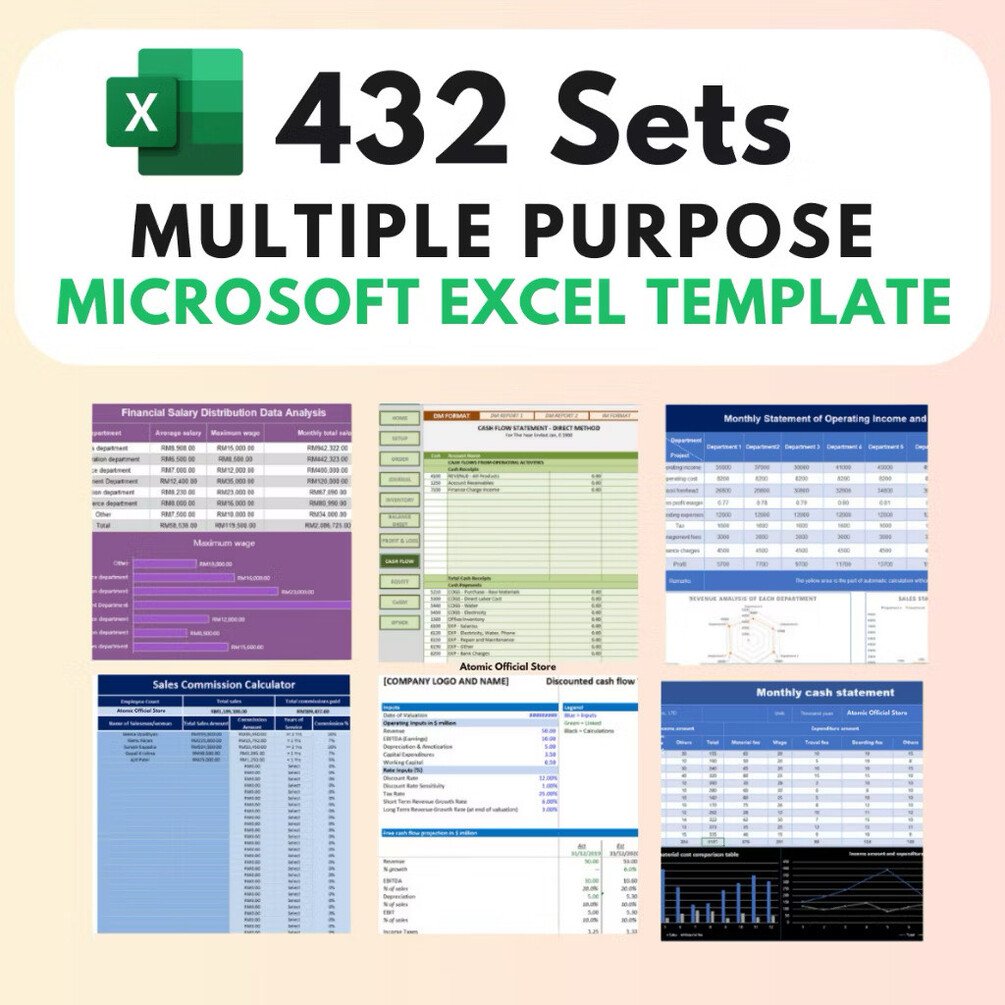 432 Excel Templates + 11 eBooks Bundle – Master Excel and Boost ...