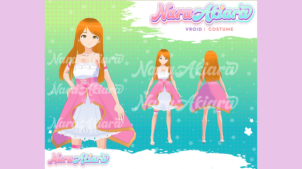 3D Vroid Joy Pink Dress