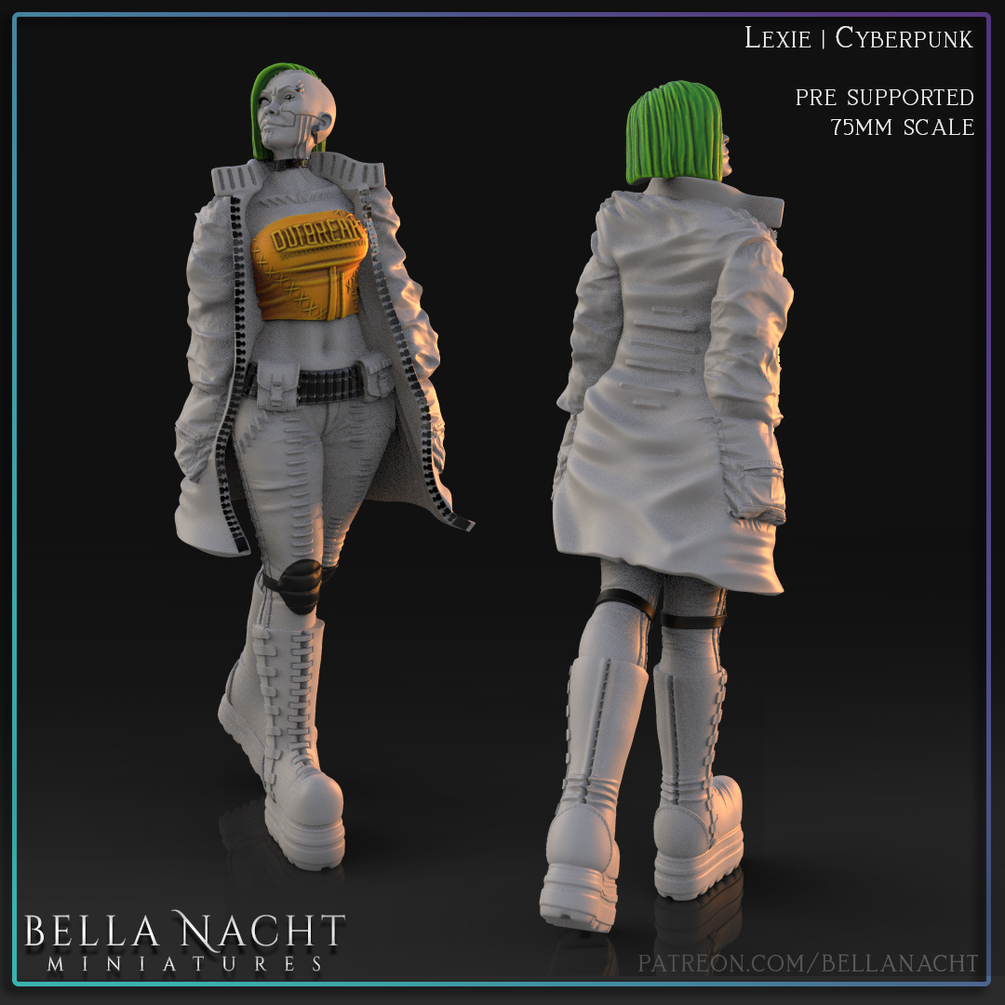 Lexie | Pre Supported | Cyberpunk | 75mm