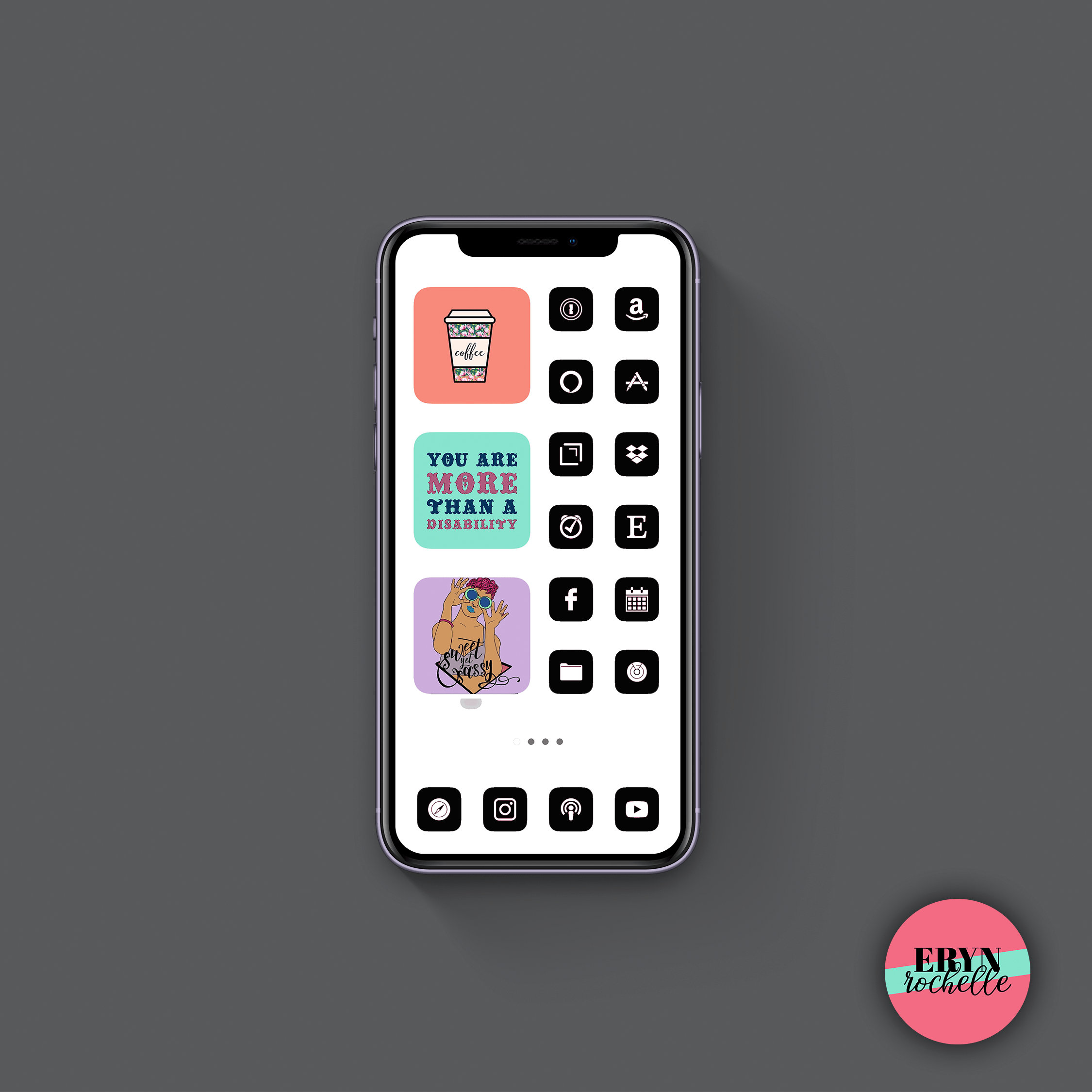 Black & White App Icon Covers Pack