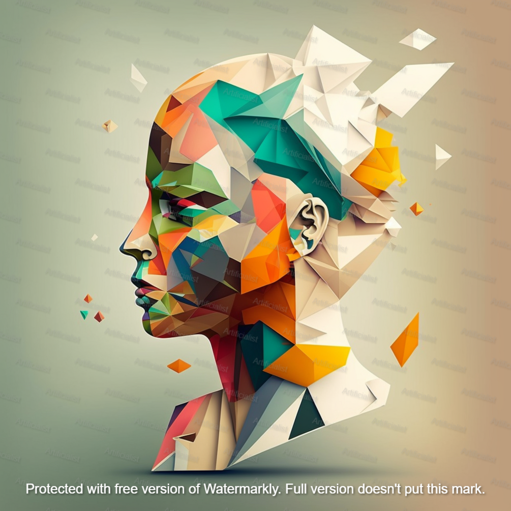 Abstract portrait printable wall art high quality Digital File