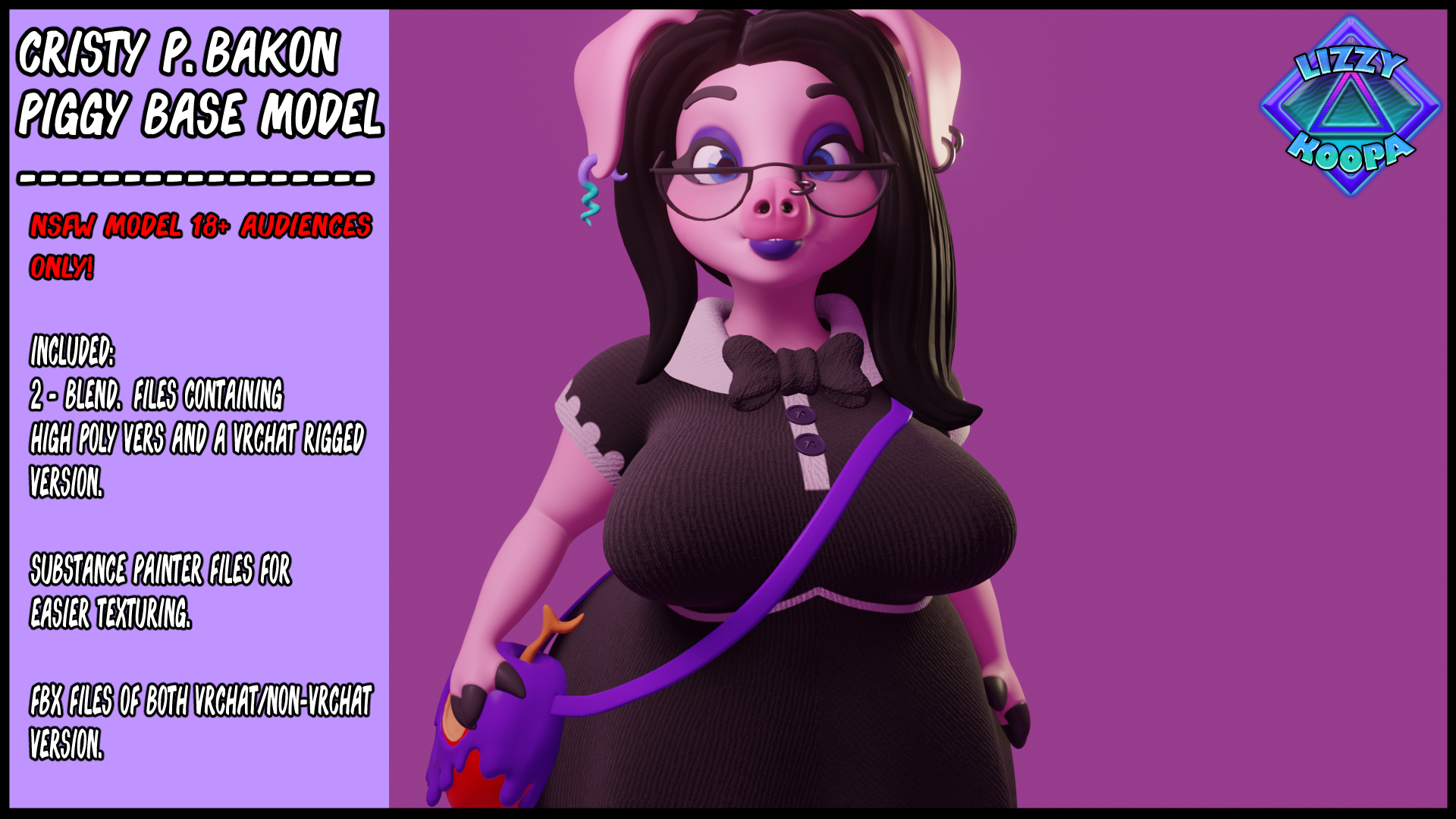 Cristy P. Bakon Piggy base model is now avaliable! - 25$ - Lizzy Koopa