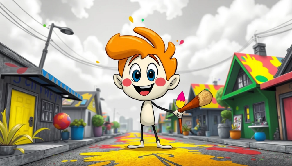 Scribble's Spectrum - A Tale of Colorful Change Digital Art