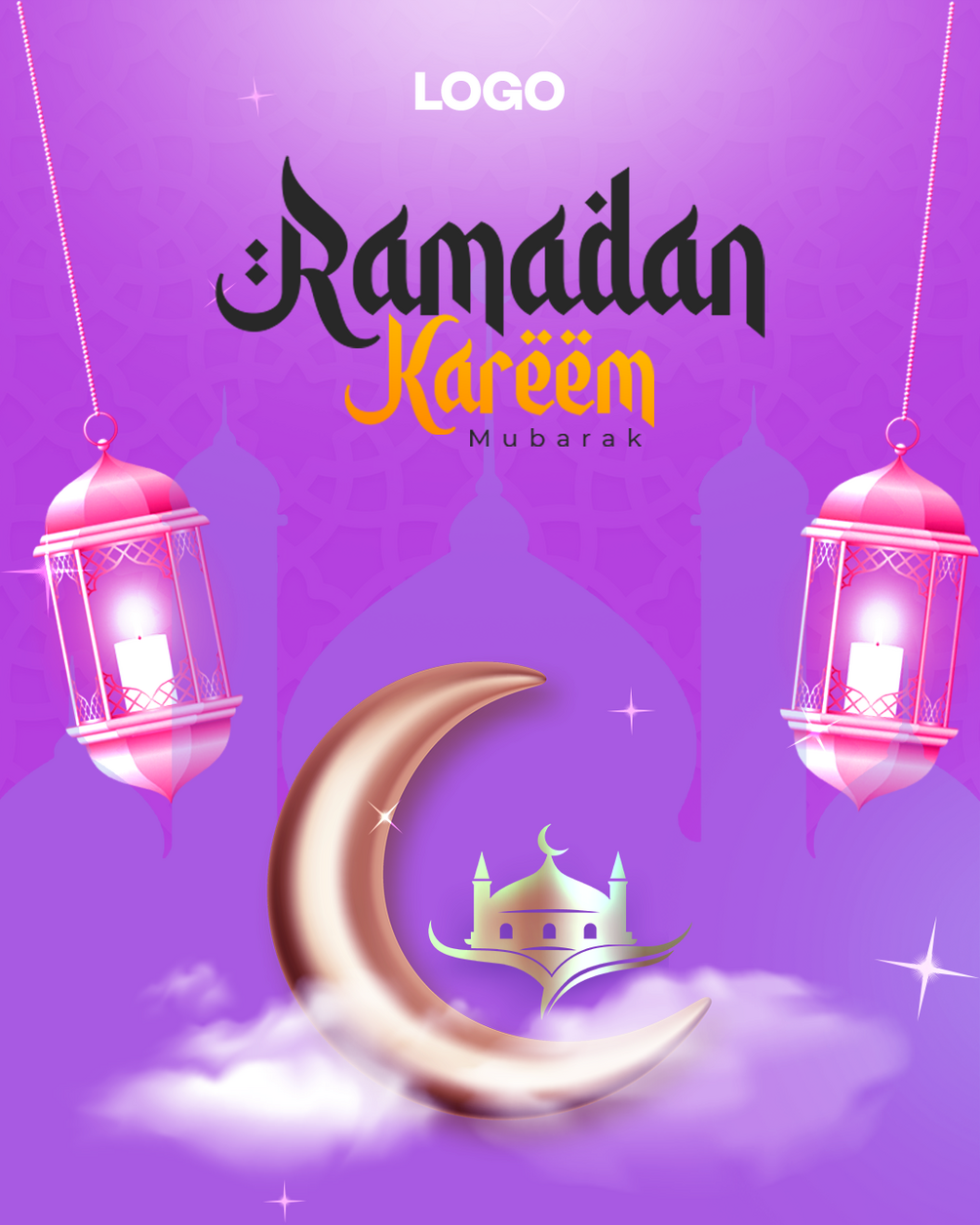 Ramadan Kareem Poster Template – PSD