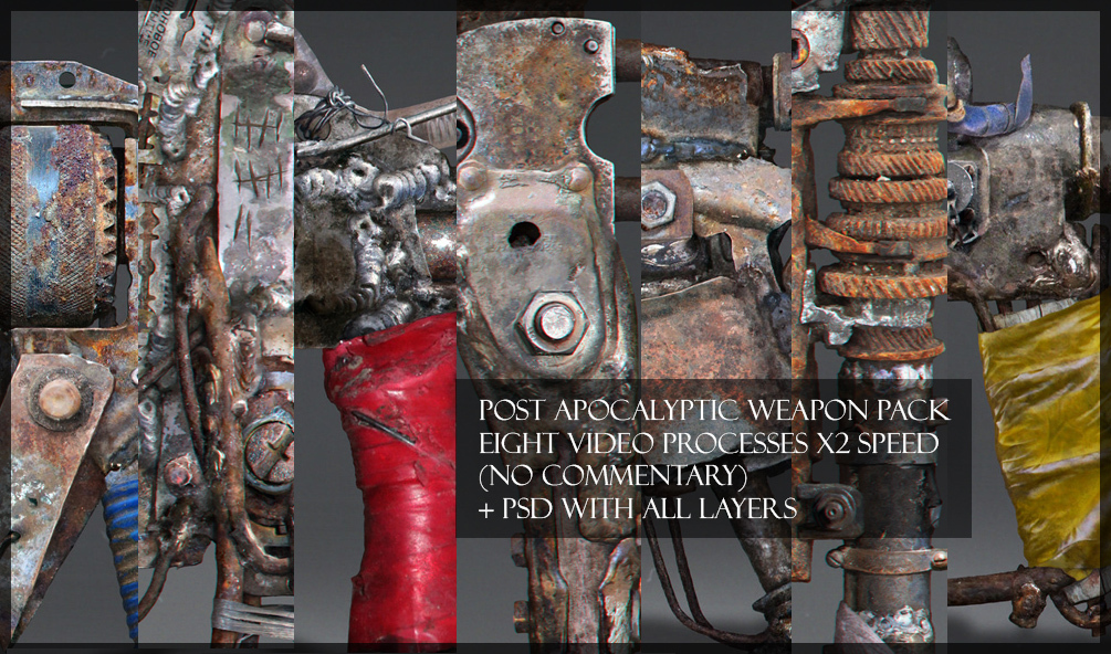 Post apocalyptic weapon pack 3. Eight full video processes 2x (no ...