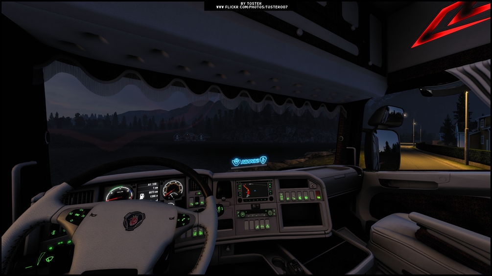 Interior Scania by RJL Red Holland ETS 2 #26
