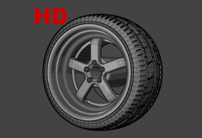 3D Model - Wheel - TE35 (1:64)