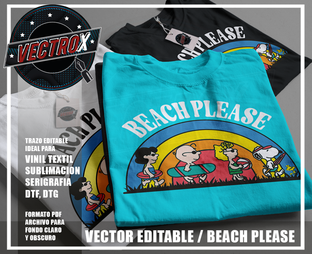 Vector Editable - Beach Please