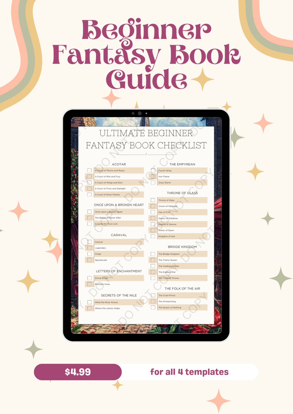 Ultimate Beginner Fantasy Book Checklist