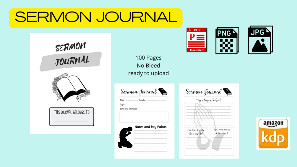 Sermon Journal 8x10 100p no bleed