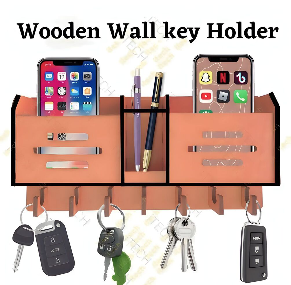 Trending Wood Wall Key Holder Best Wall Mounted Mobile Holder Home ...