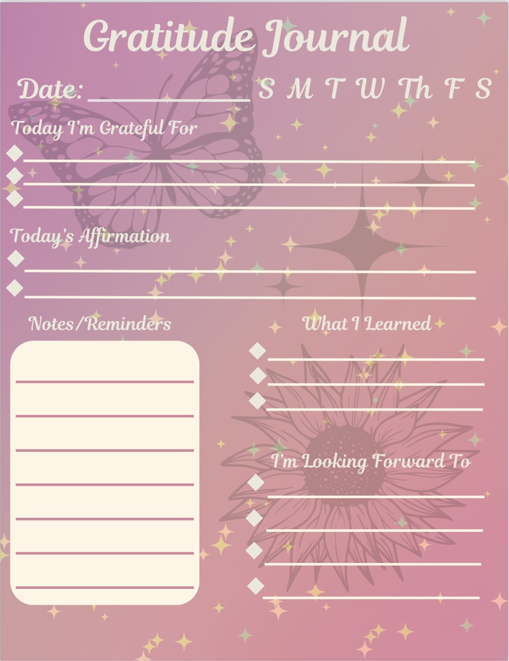 Gratitude Grounding Journal