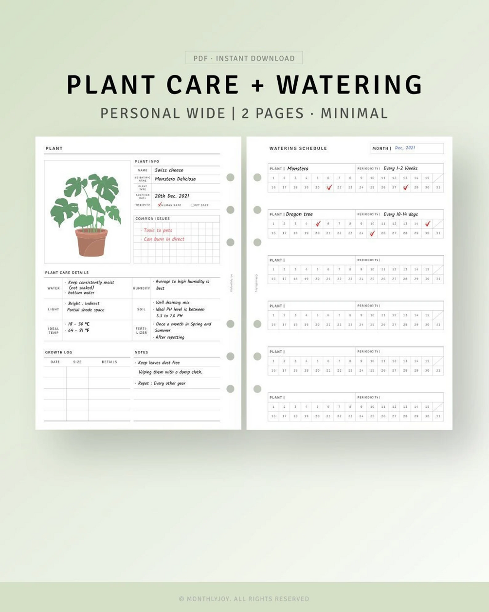 Plant Planner Printable