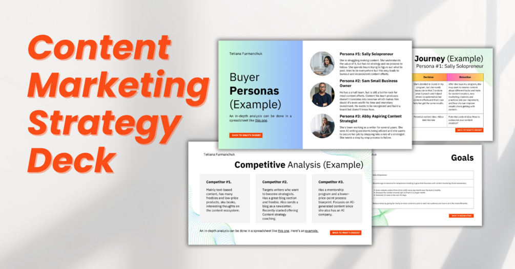 MULTI-CHANNEL CONTENT STRATEGY DECK