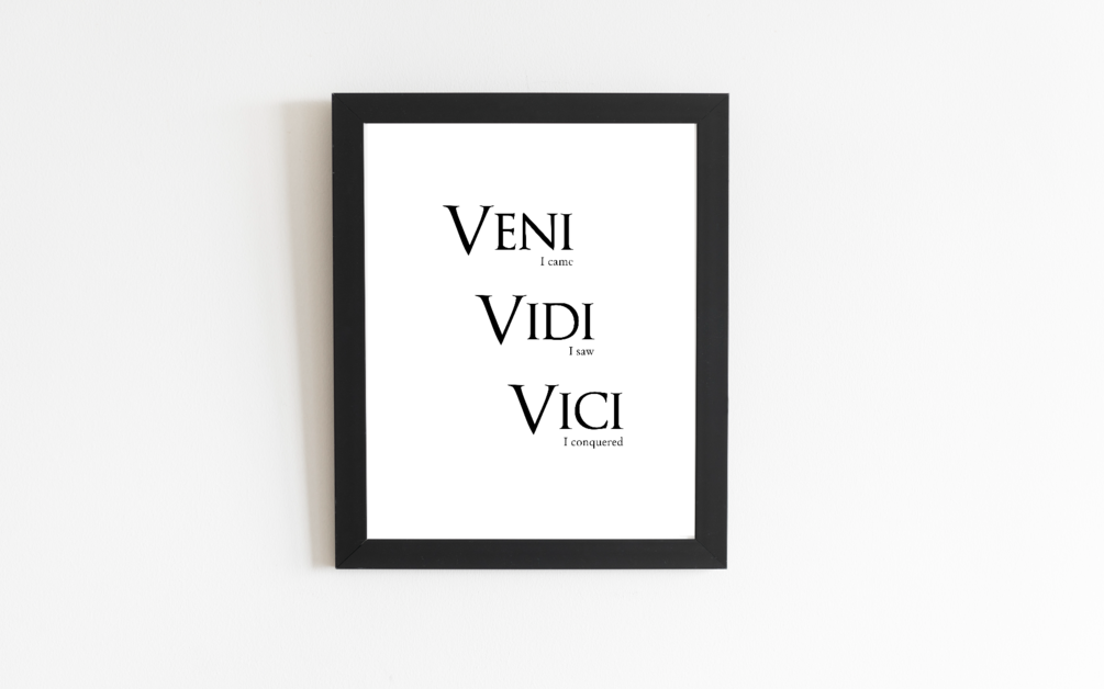 Veni Vidi Vici by Julius Caesar | Digital Download, Wall Art