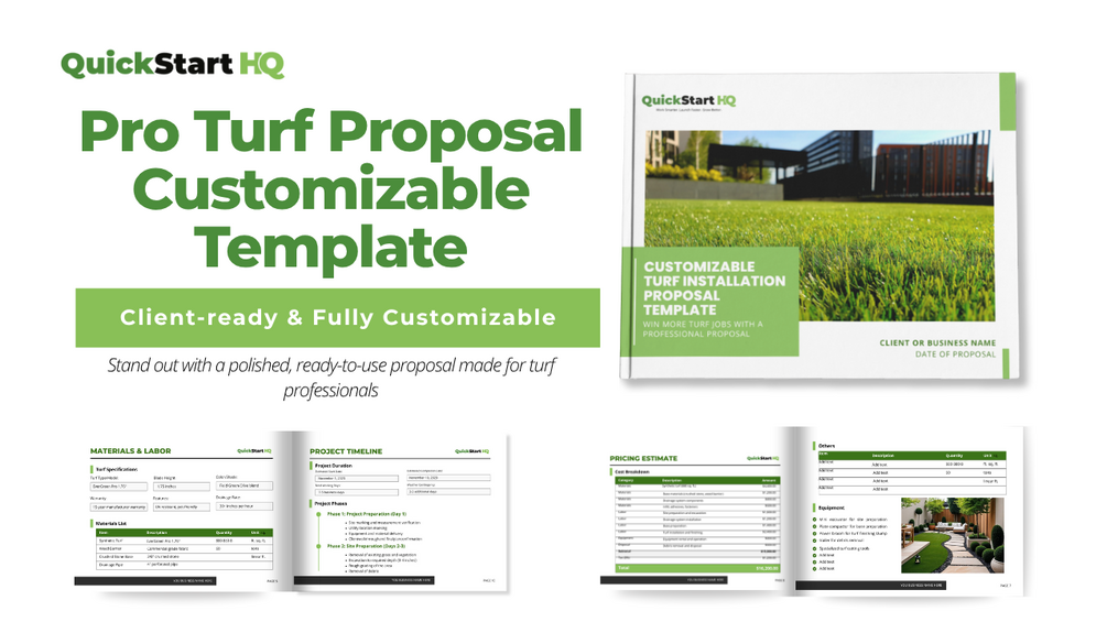 Pro Turf Proposal Template – Customizable & Client-Ready