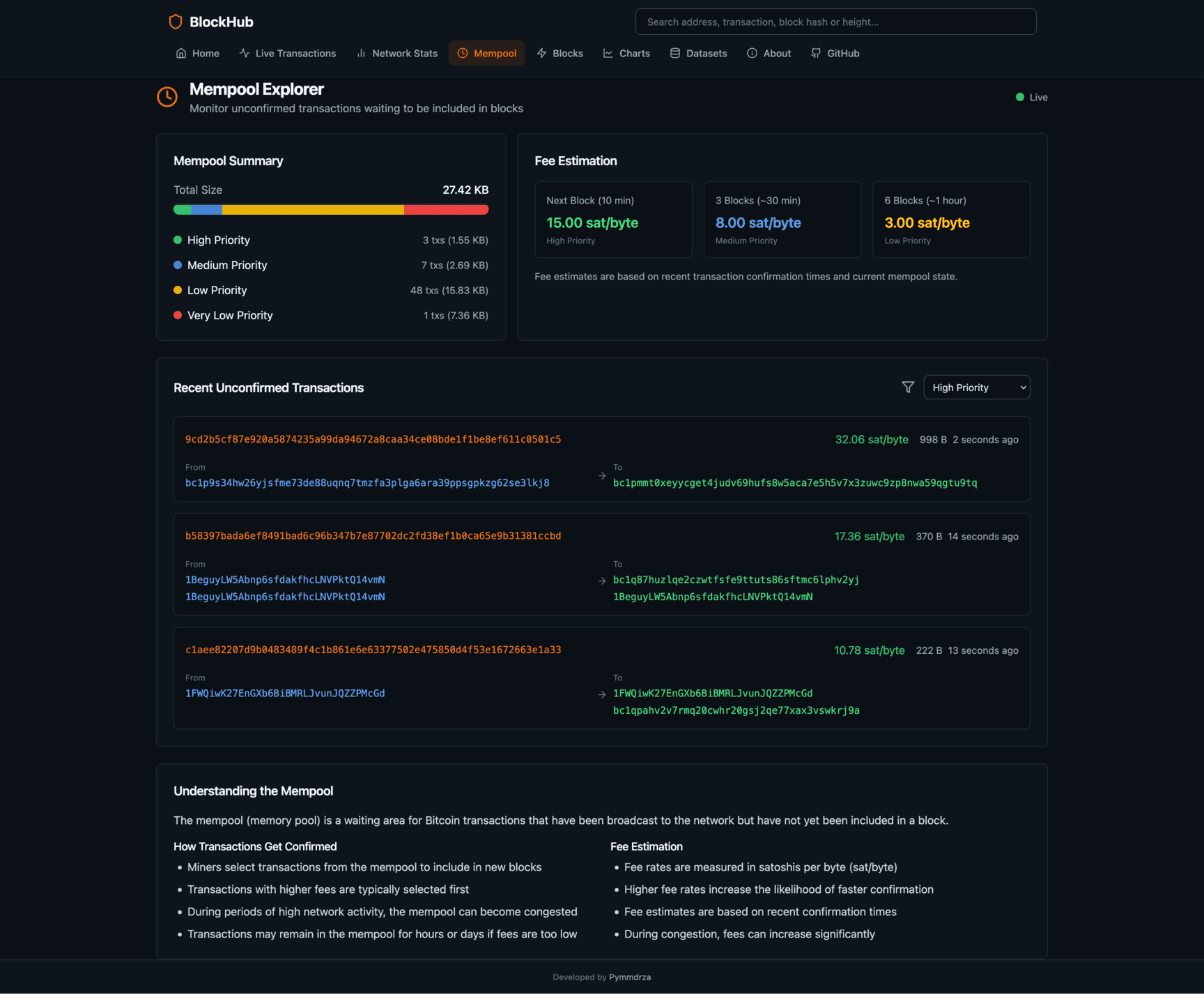 BlockHub - Ultimate Bitcoin Explorer Blockchain