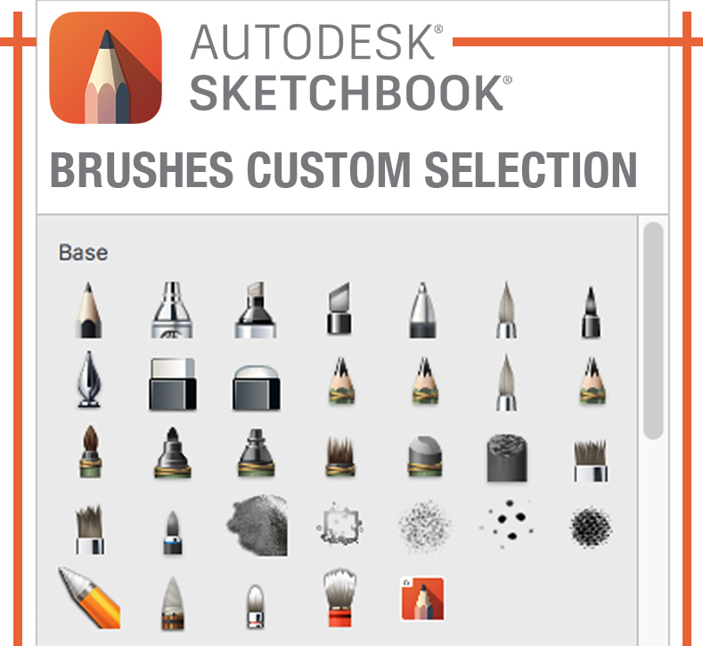 Sketchbook Pro BRUSHES CUSTOM SELECTION