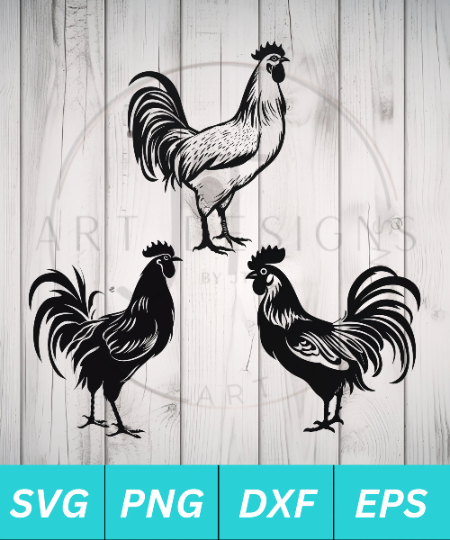 Rooster SVG Clipart Bundle