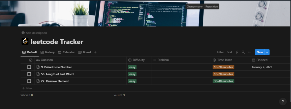 Leetcode Tracker(Notion Template)