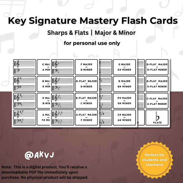 Music Flash Cards Printables Bundle