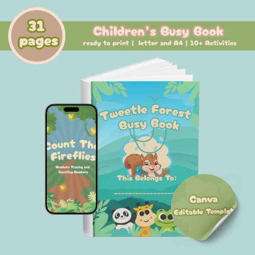 Tweetle Forest Busy Book (Children's Activity Book Template)
