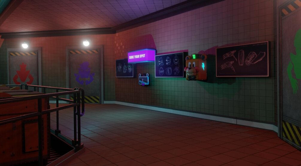 🔒 Security Breach Parts & Service Blender Map (Endo Hall + Warehouse)
