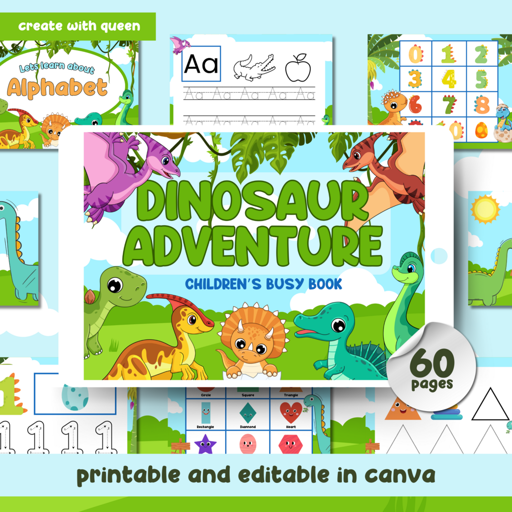 Dinosaur Adventure: Children's Busy Book | Dino Themed for Kids ...