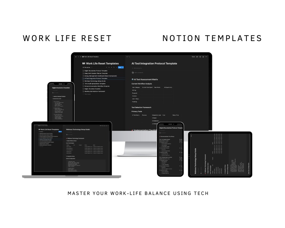 Work Life Reset - Templates