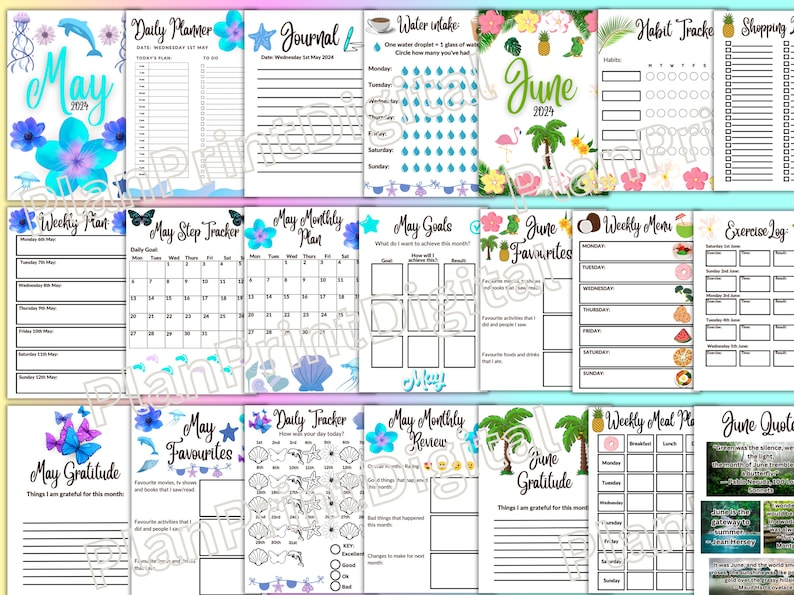 Advanced Bullet Journal Bundle Printable