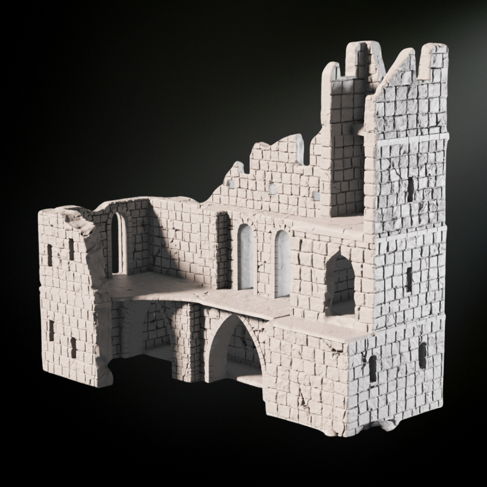 Ruined Keep STL File – Medieval Fantasy Scenery for 3D Printing ...