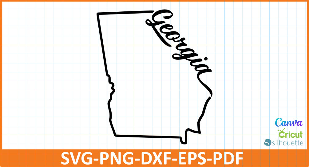 Georgia State SvG,PnG,DxF,EpS,PdF file,Ready for Canva,Cricut ...