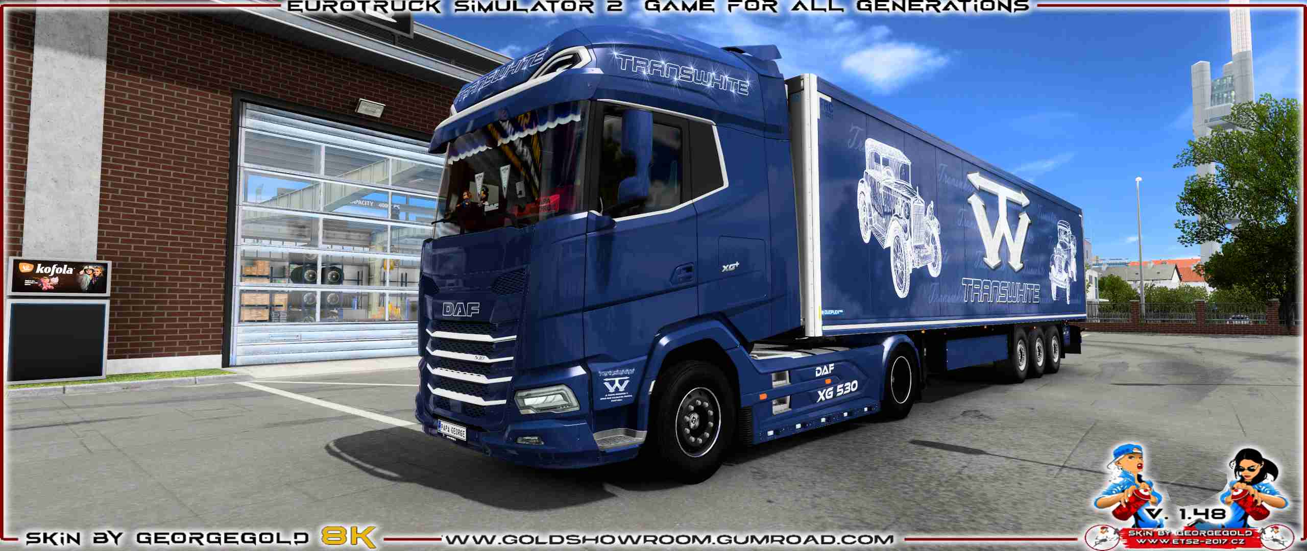 ETS 2 Skin Combo DAF XG+ TransWhite