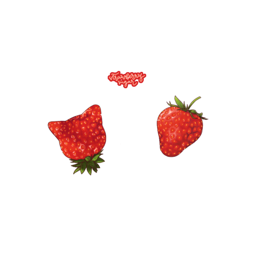 strawberry sugar stickers