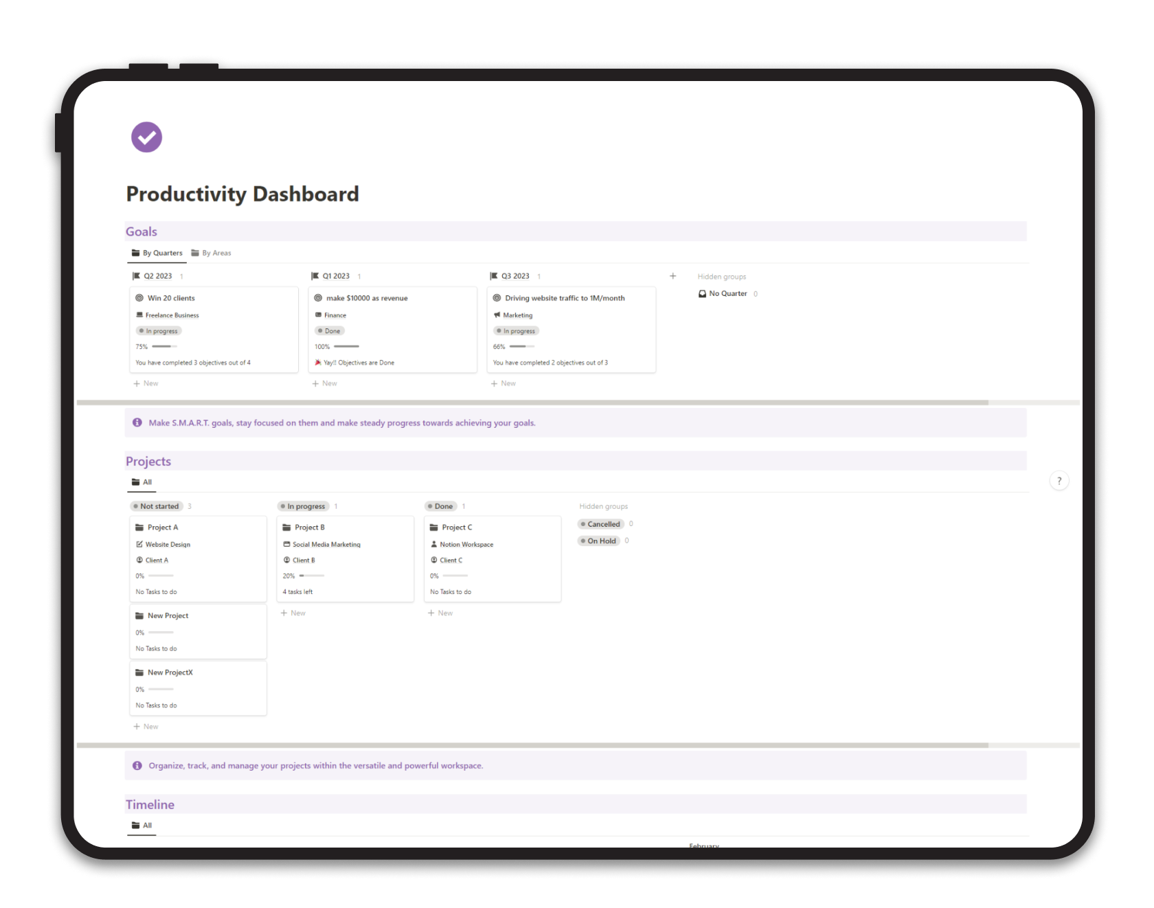 Business Dashboard - Notion Template