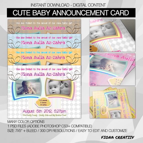 Cute Baby Announcement