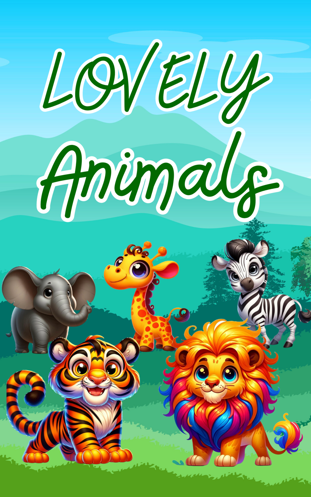 Lovely animal coloring book for children