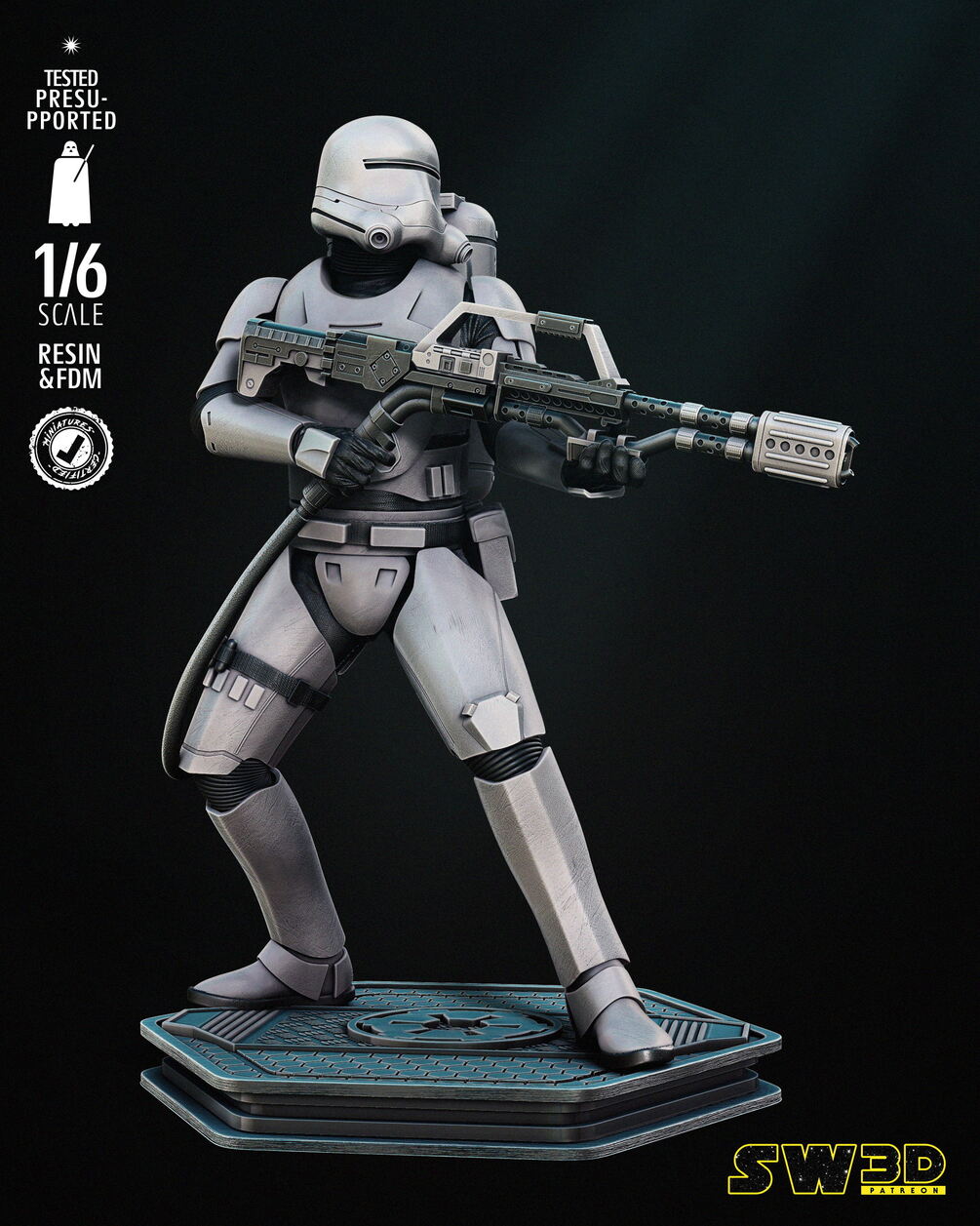 Flame Trooper Sculpture - Star Wars 3D Models - Tested and Ready for 3D ...