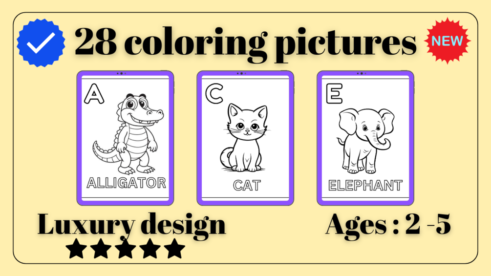 Alphabet learning coloring pages
