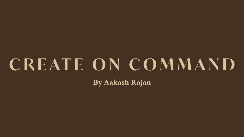 Create on Command - Download your FREE Ebook!