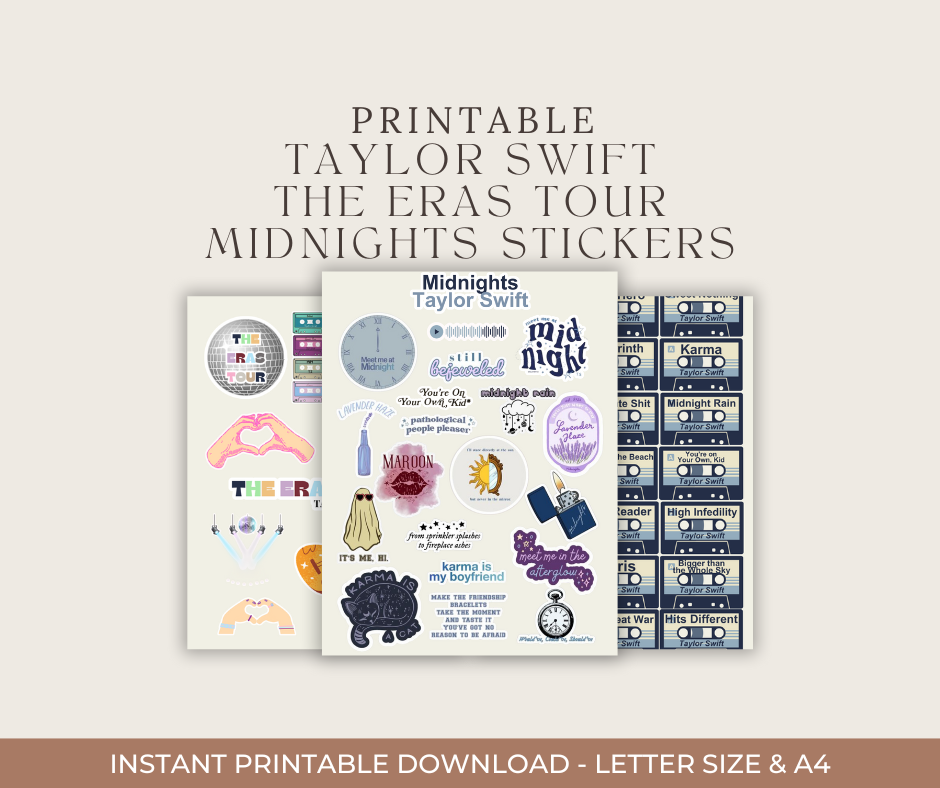 Taylor Swift The Eras Tour - Midnights Stickers
