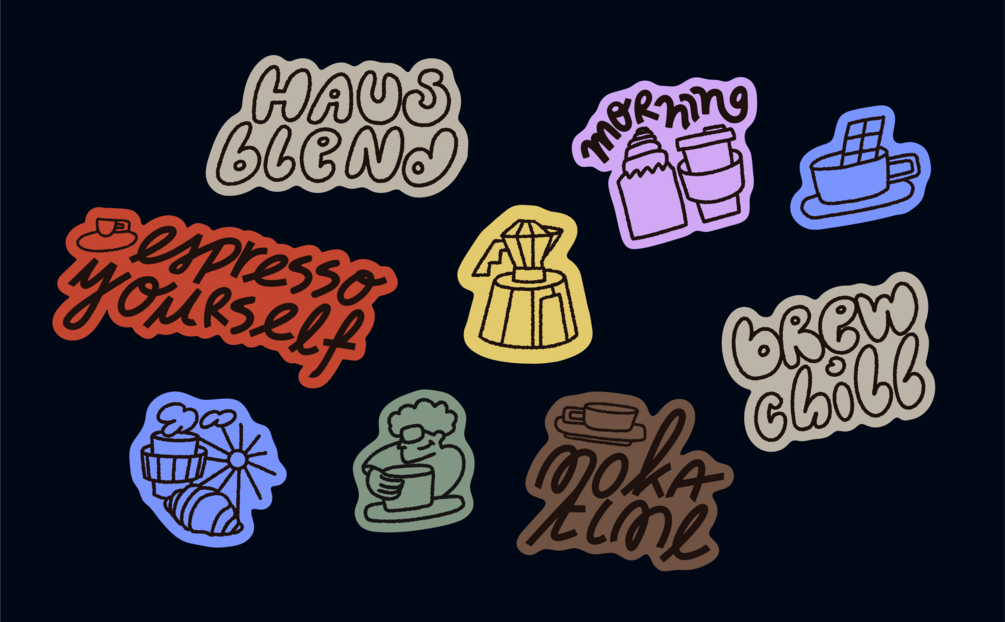 Brew & Chill – Coffee Sticker Set