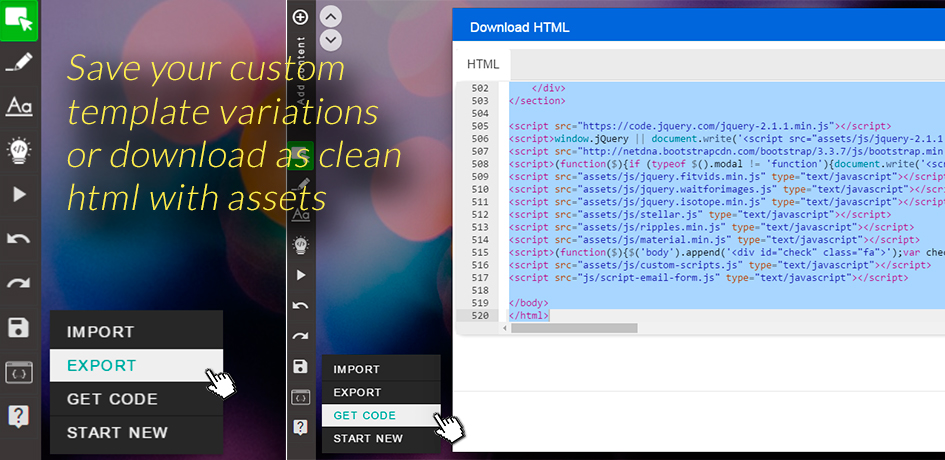 HTML Builder - BuilderX