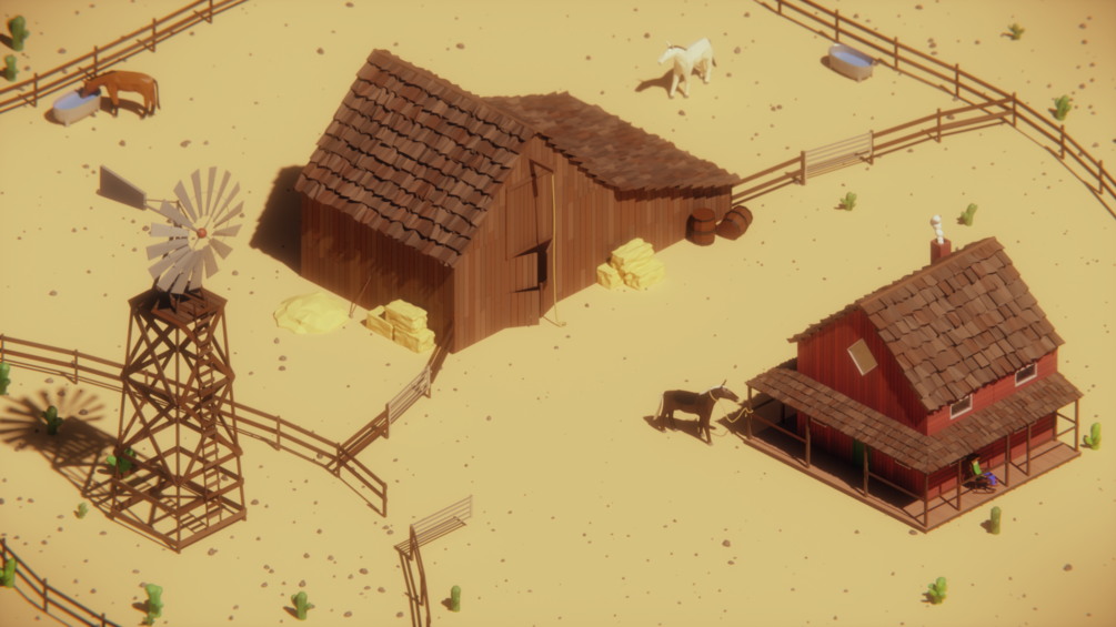 Isometric Western Scene