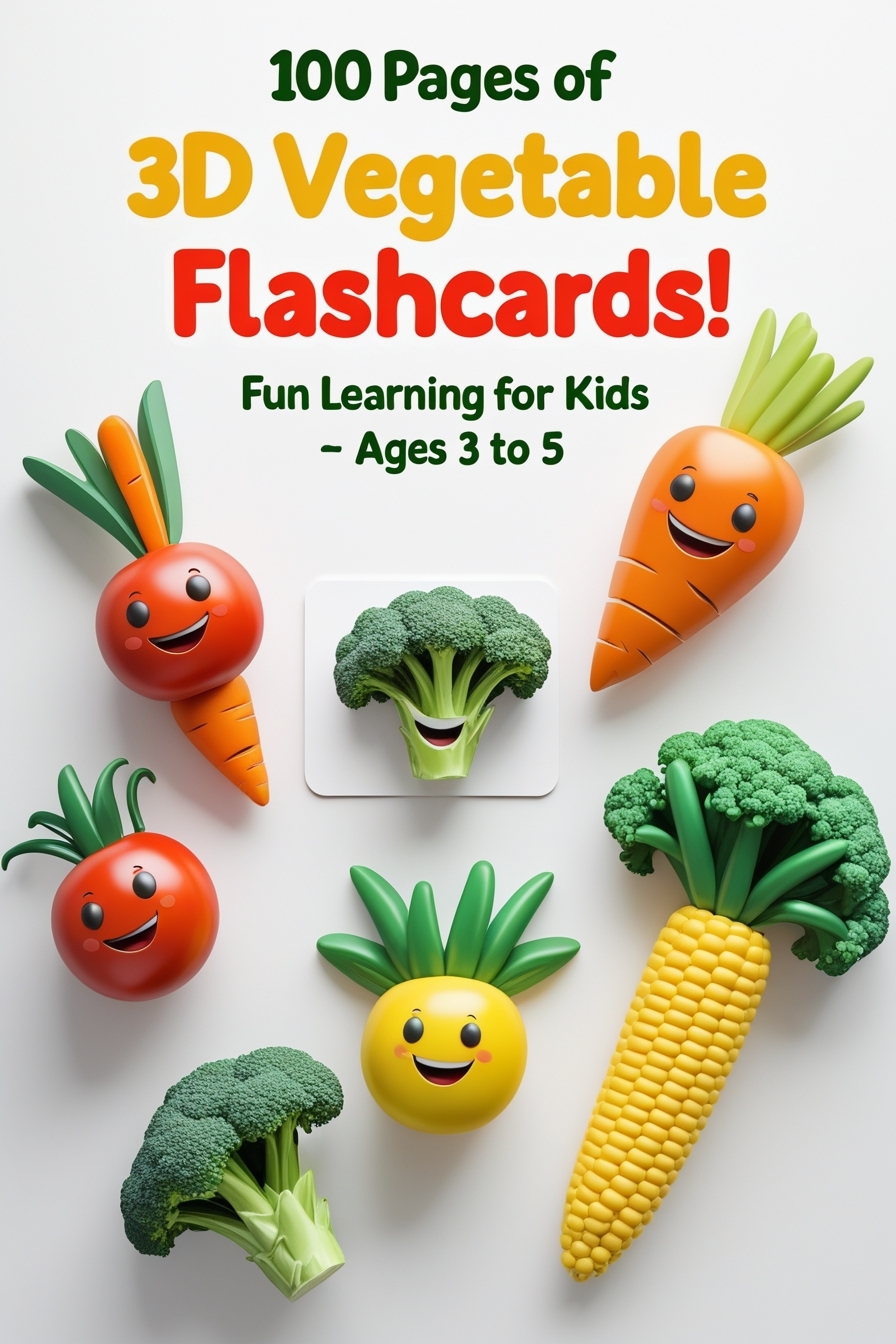 Colorful Veggie Characters for Smart Kids
