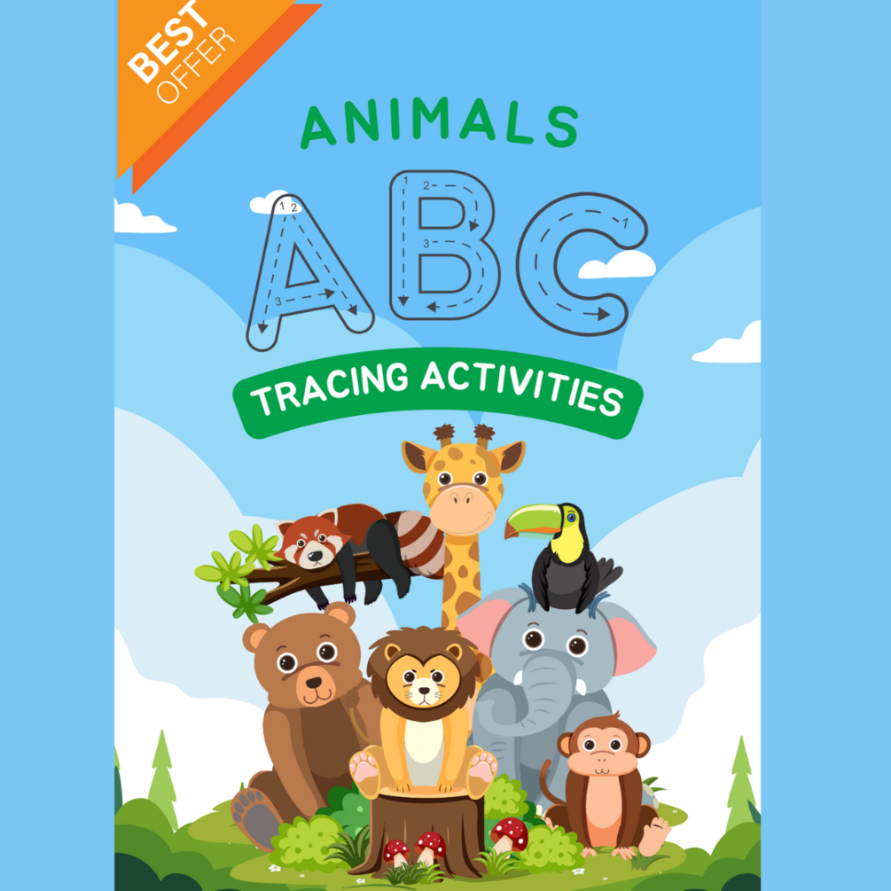 ALPHABET ANIMAL TRACING ACTIVITY BOOK ( PRINTABLE AND EDITABLE ). FOR ...