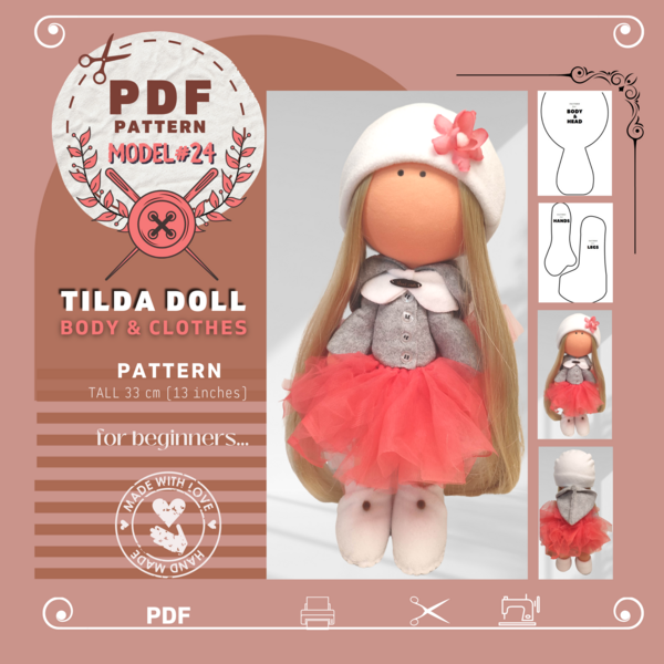 Bundle 9 Tilda Doll Patterns for Body and Cl3 Tilda Doll Patterns, Body and Clothes-PDF Pattern ...