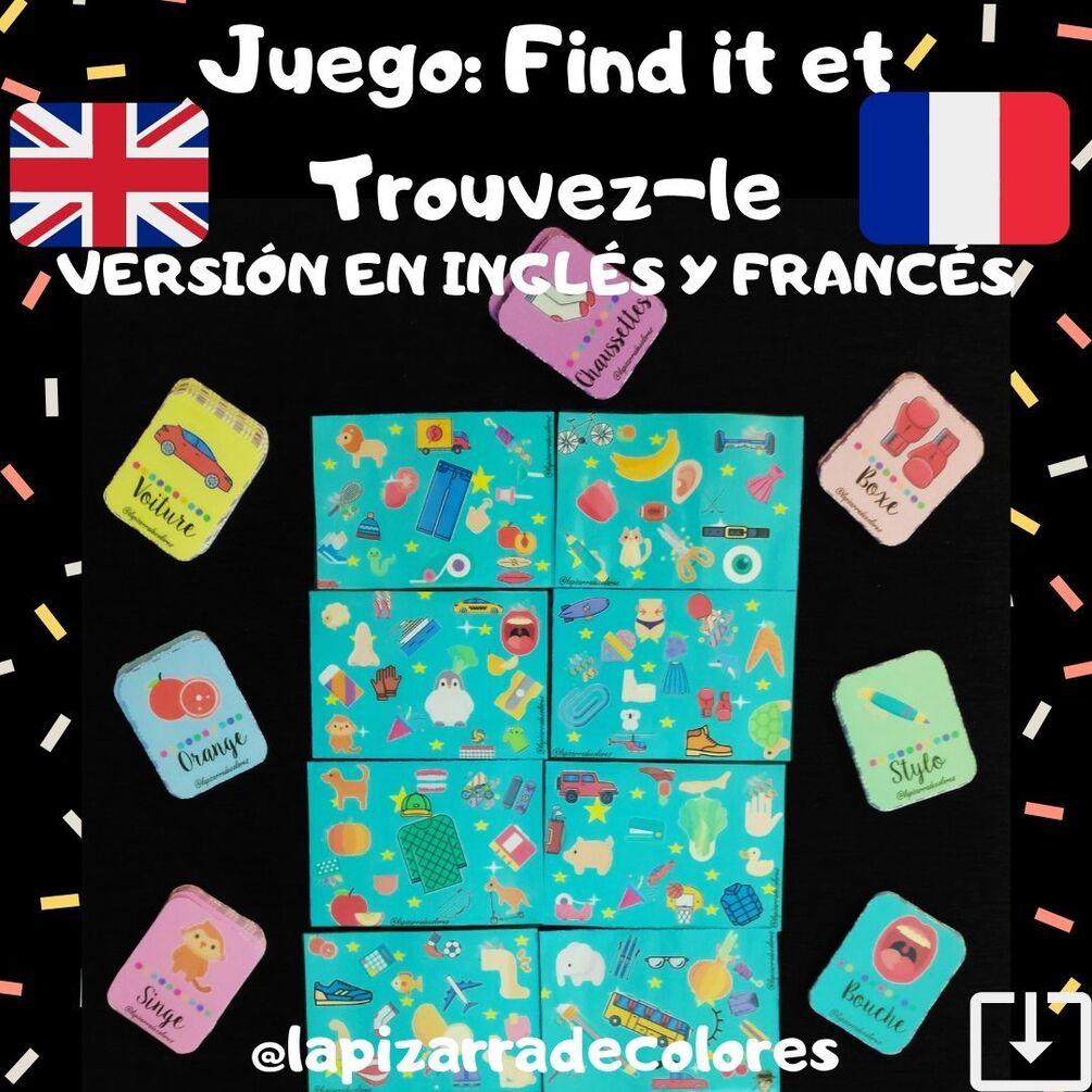 Juego: Find it y Trouvez-le! Versión en inglés y francés